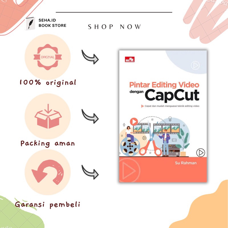 Jual Buku Pintar Editing Video Dengan Capcut - Su Rahman | Shopee Indonesia