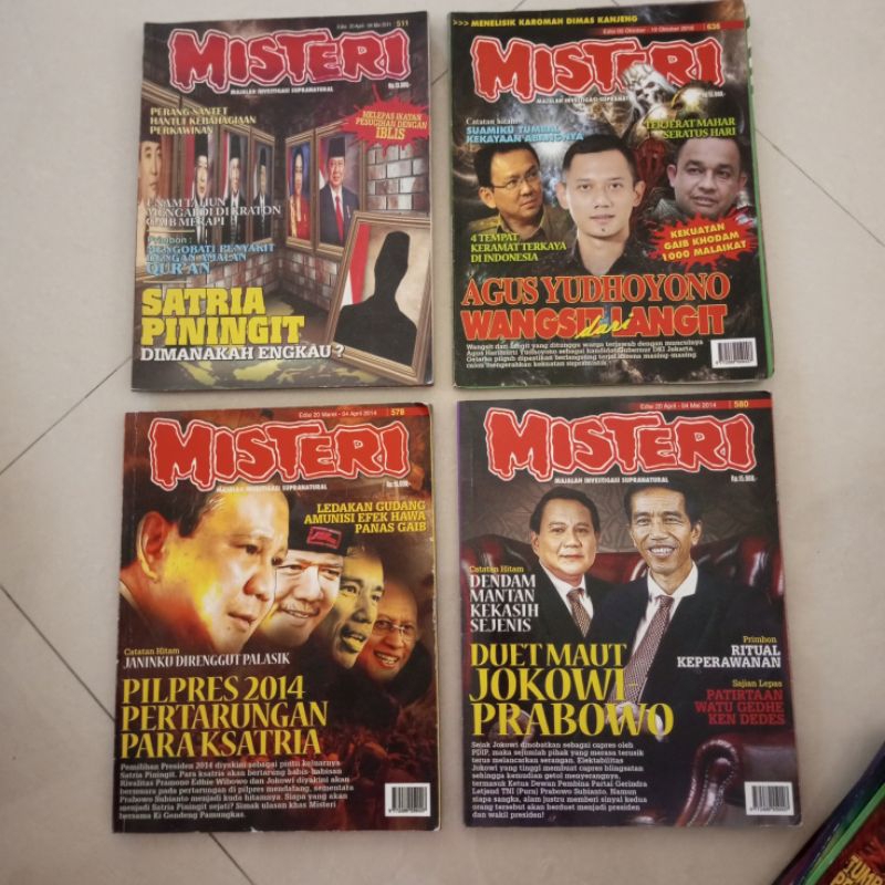 Jual Majalah Misteri BEKAS BEBAS PILIH EDISI (KHUSUS TEMA POLITIK/TOKOH ...