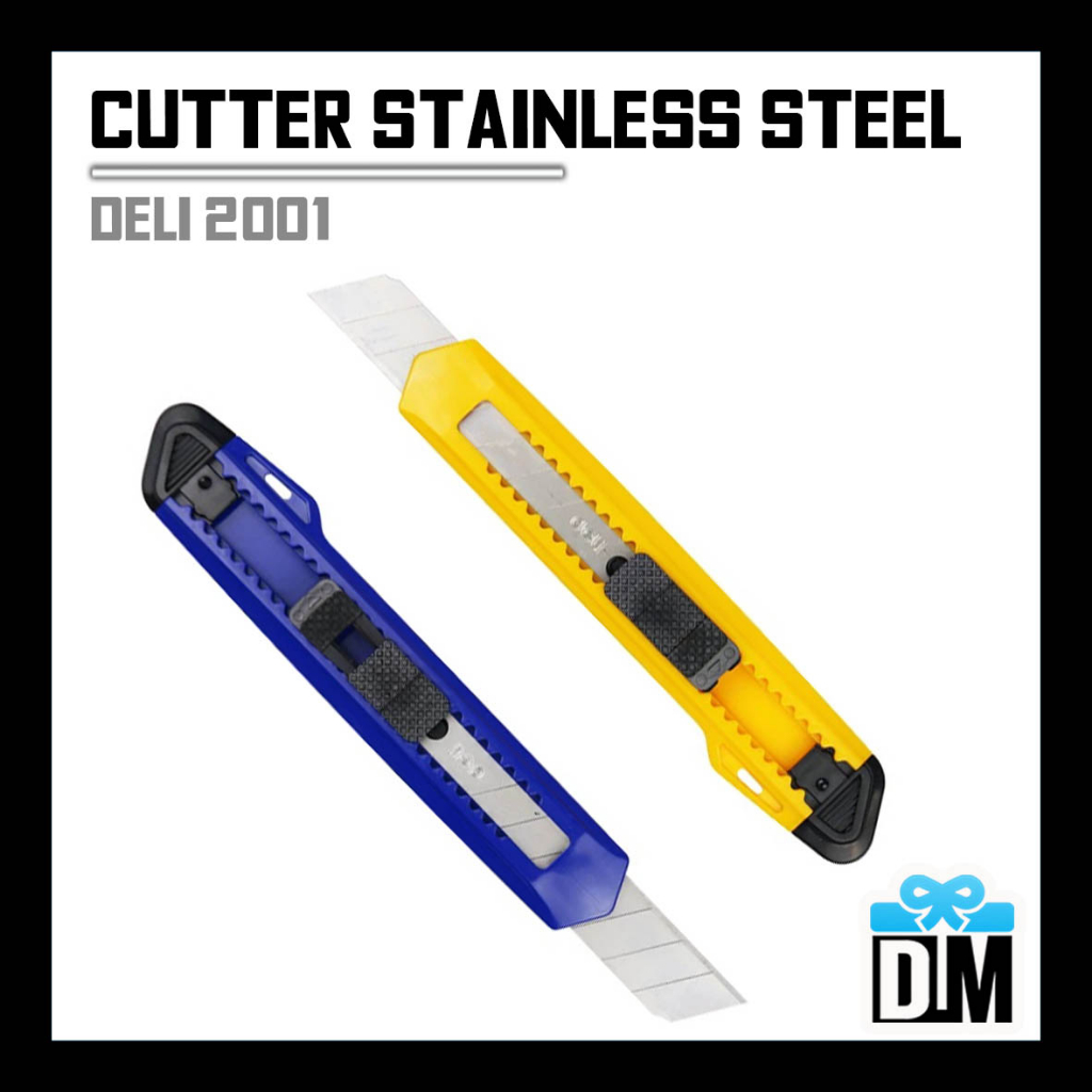 Jual Cutter Besar 18 mm Deli Pemotong Kertas Kardus Kain Ukuran Besar ...