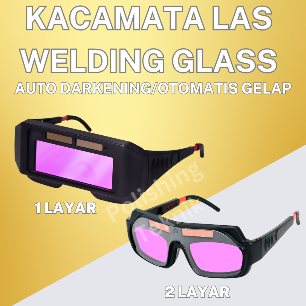 Jual Kacamata Las/Welding Glass Anti silau Otomatis Gelap 1 layar & 2 ...