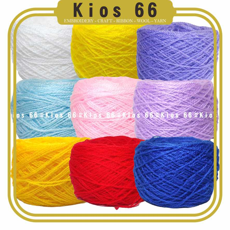 Jual Kios66 - Benang Rajut Wol 50gr Ukuran Sedang / Wool / Siet Yarn ...