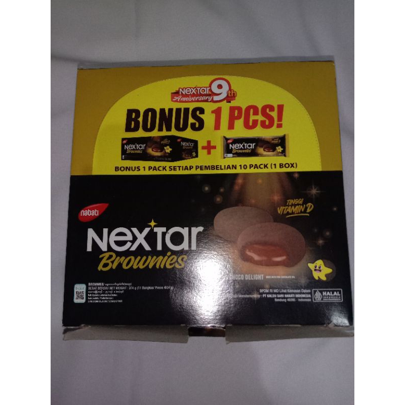 Jual NEXTAR COKELAT BROWNIES PAK 10*34GR + 1 FREE | Shopee Indonesia