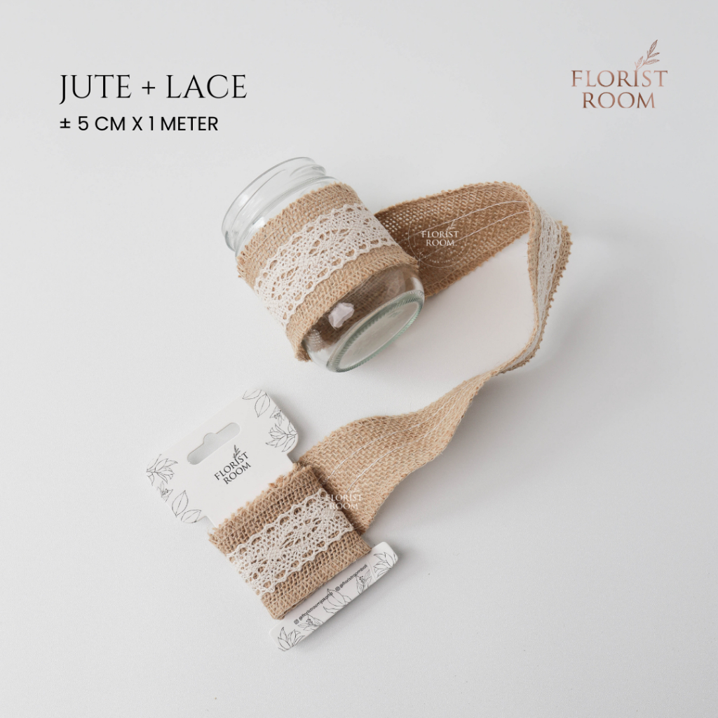 Jual Jute + Lace ±5cm x 1meter - Goni | Shopee Indonesia