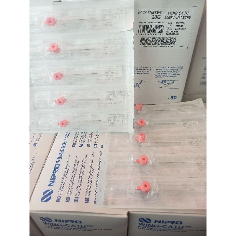 Jual IV Catheter I.V Catheter Wing Port 18G 20G 22G 24G Nipro eceran ...