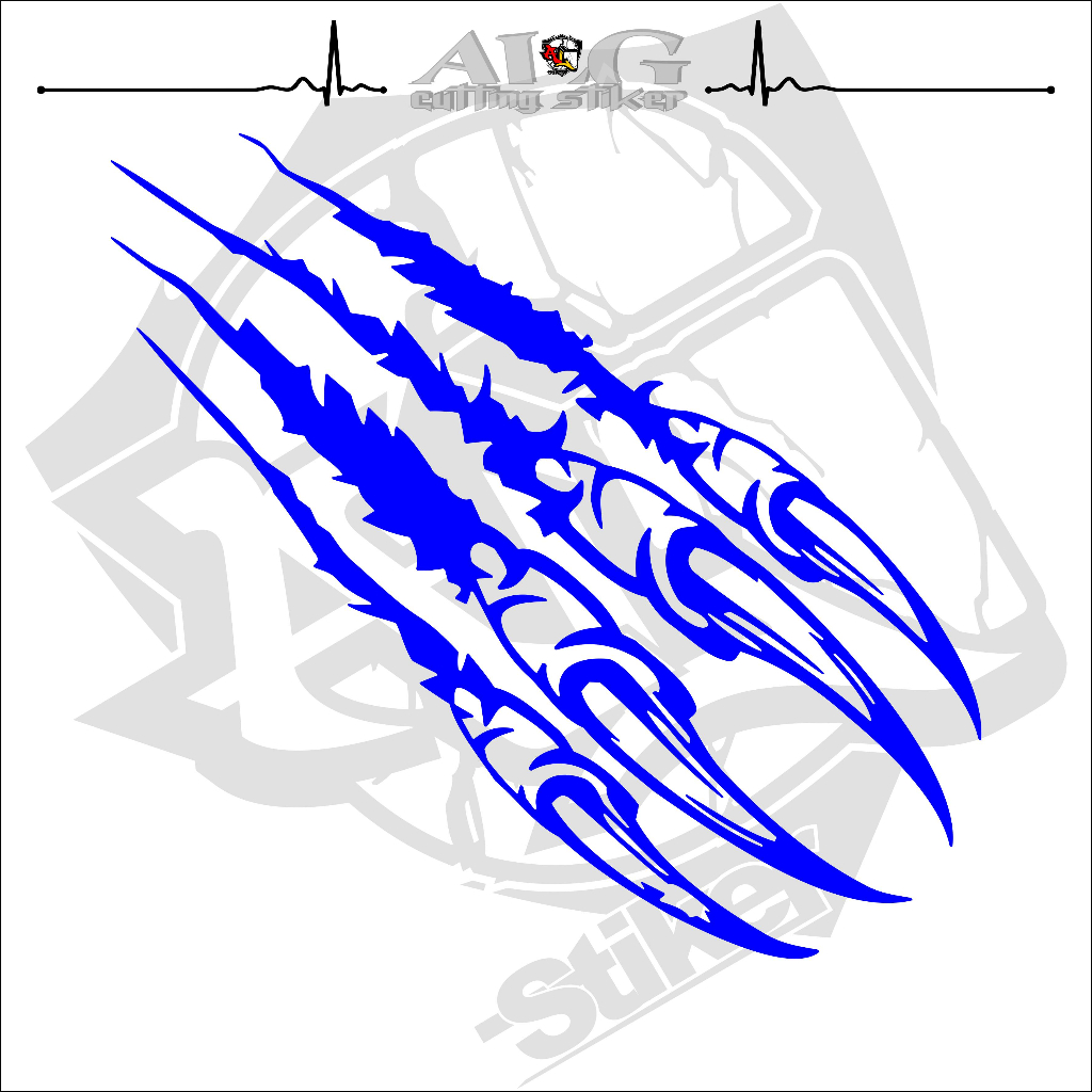 Jual STICKER CUTTING/SC.359/STIKER CAKAR/STIKER 3D/STIKER 3D CAKAR ...