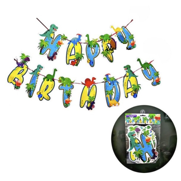 Jual Banner HBD Dinosaurus 2D | Shopee Indonesia