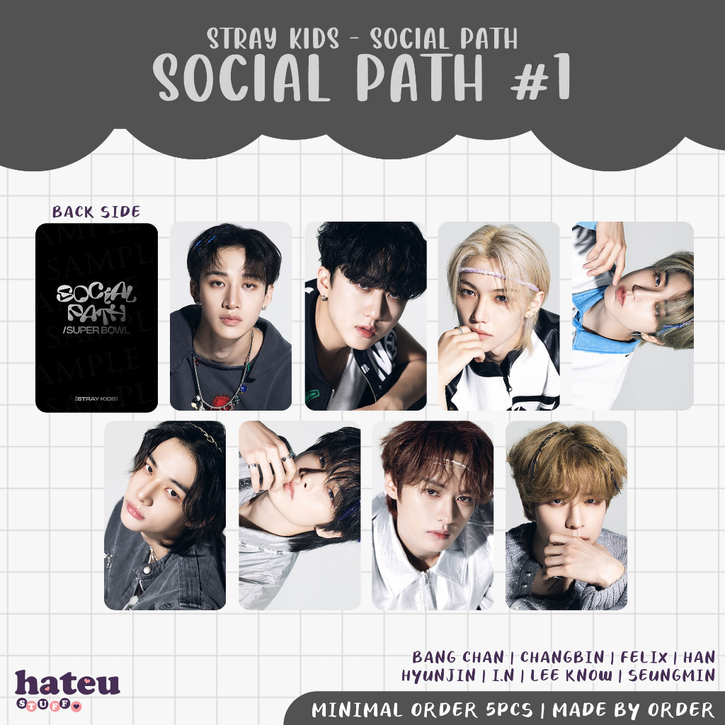 Jual Stray Kids Unofficial Photocard Social Path | Shopee Indonesia