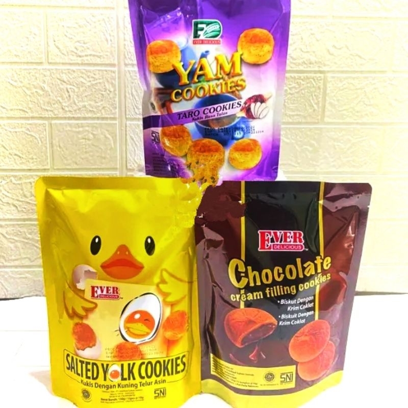 Jual Ever delicious salted yolk cookies biskuit telur asin / coklat ...
