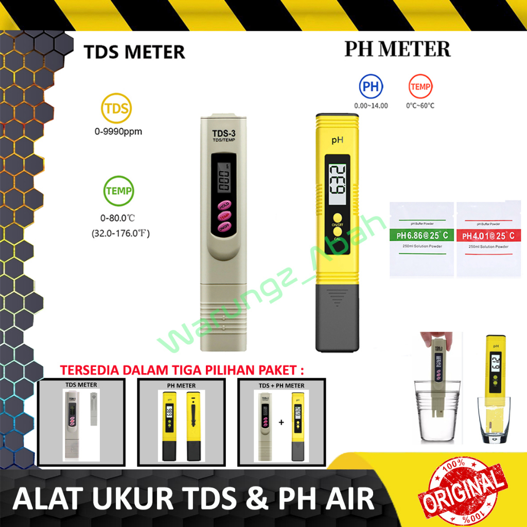 Jual ALAT UJI CEK TES TESTER UKUR PENGUKUR KELAYAKAN TDS PH SUHU ...