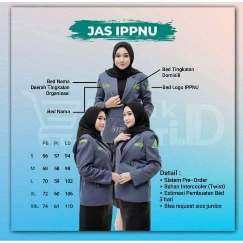 Jual jas ipnu ippnu original free bordel lengkap | Shopee Indonesia