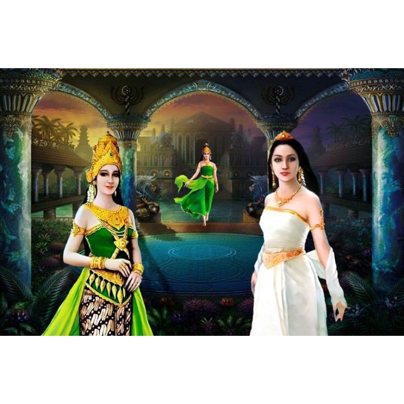 Jual Lukisan Cetak, NYI RORO KIDUL, Ukuran JUMBO, 100x70cm & 150x100cm ...