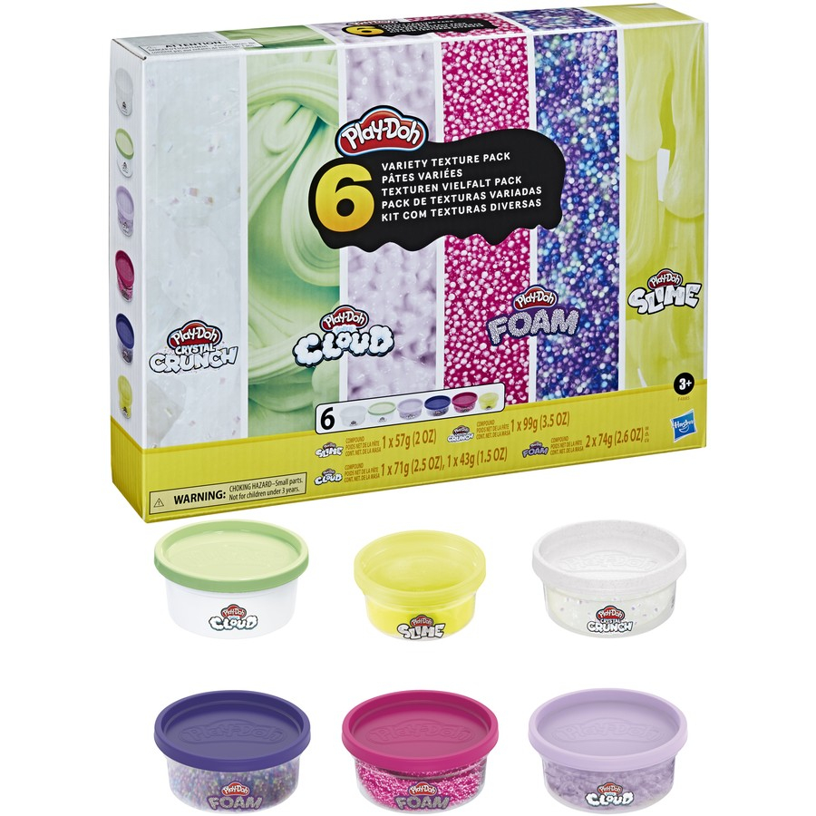 Jual PLAYDOH 6 VARIETY TEXTURE PACK CRUNCH CLOUD FOAM SLIME ORIGINAL HASBRO | Shopee Indonesia