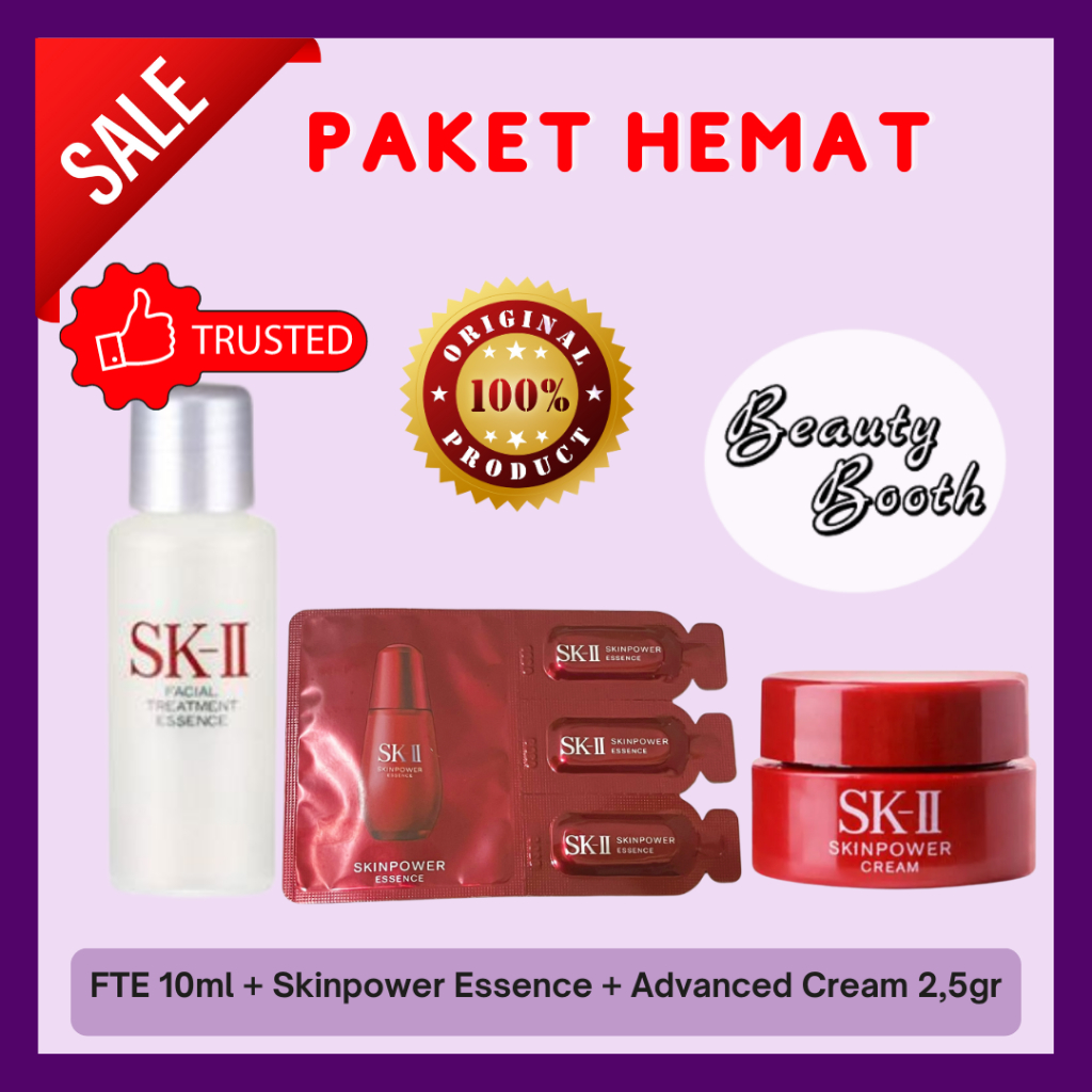 Jual SK-II SKII SK2 SK-II SKII SK2 FTE 10ml + Skinpower Advanced Cream 2,5gr + Skinpower Essence ...
