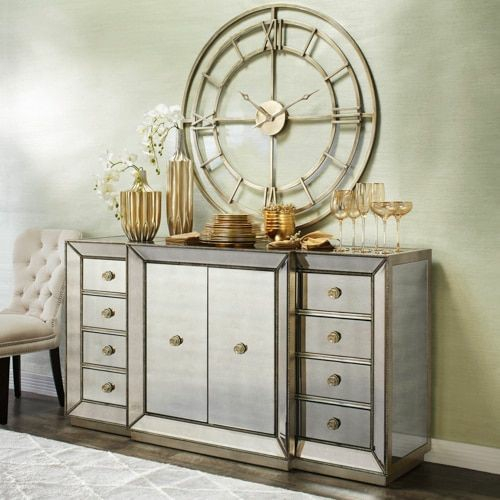 Jual Bufet Model Cermin Kayu Mahoni/MDF Desain Minimalis 10 Laci 2 ...