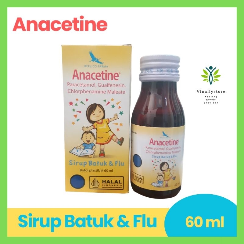 Jual ANACETINE SIRUP ANAK 60 ML (sirup untuk batuk & flu) | Shopee ...