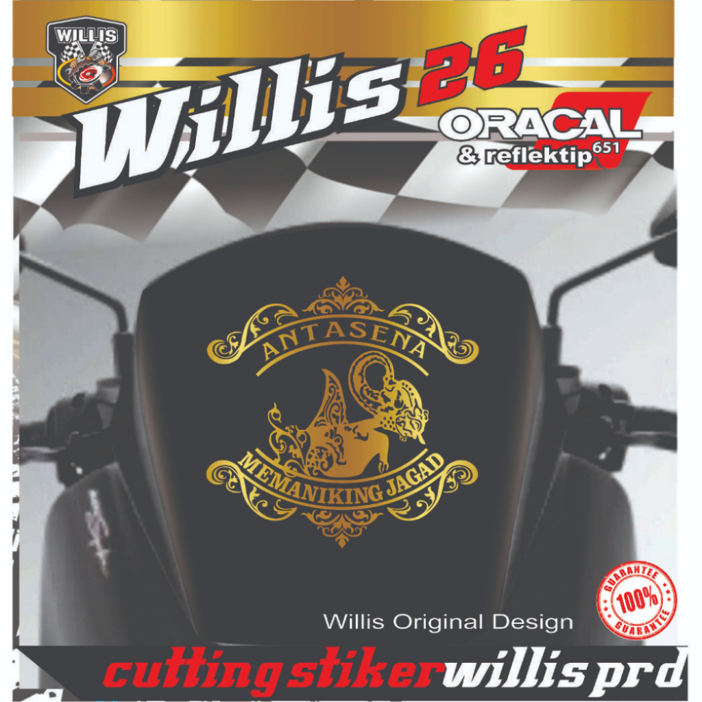 Jual Stiker WAYANG ONTOSENO/ANTASENA windshiel motor nmax pcx 160 05 ...