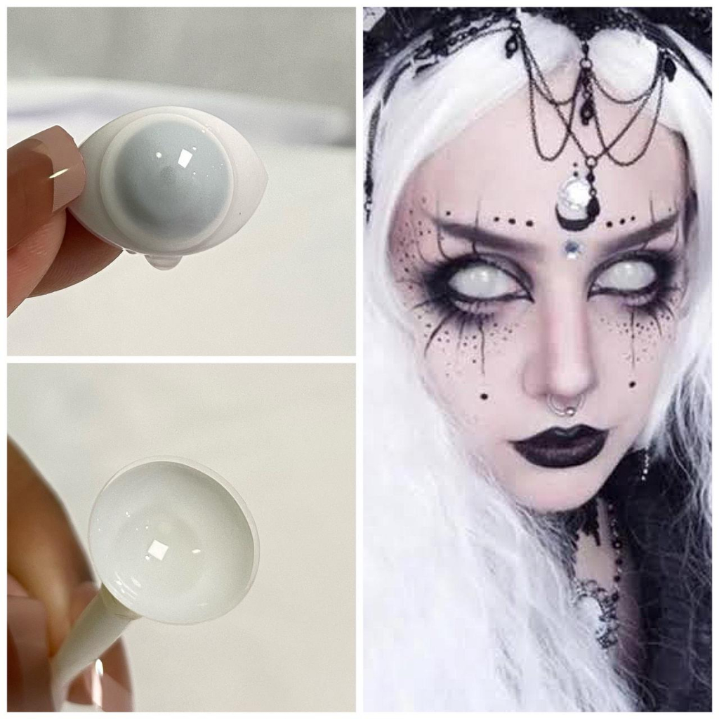 Jual Softlens putih full / white contact lense / NORMAL ONLY kss-eye HD ...