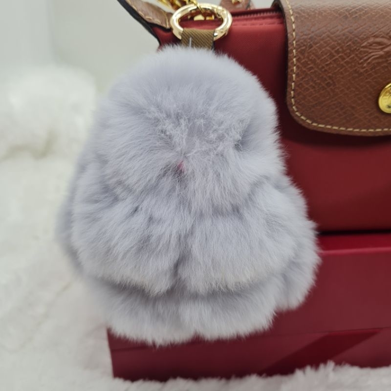 Jual mini Bunny rabbit fur bag charm 10cm / gantungan boneka / bagcharm ...