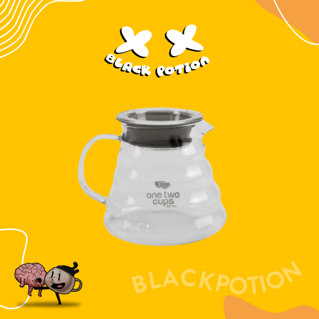 Jual One Two Cups Coffee Server V60 Drip Pour Over Borosilicate Glass ...