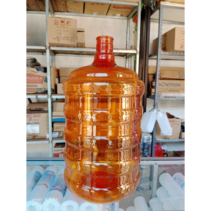 Jual Galon Air Minum isi ulang bahan pet tebal kosong warna oren ...