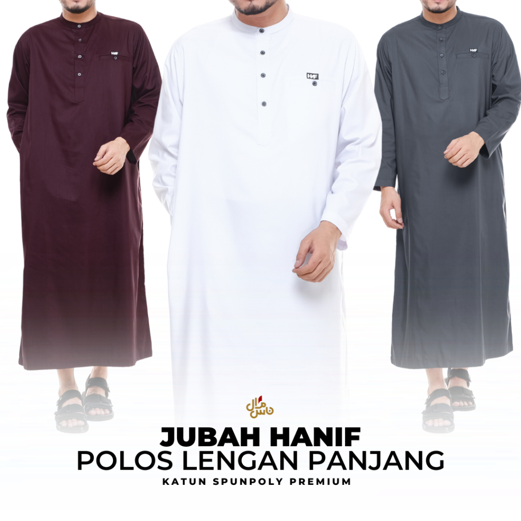 Jual Baju Gamis Pria Jubah ikhwan Cowok Laki Laki Dewasa Hanif Lengan ...