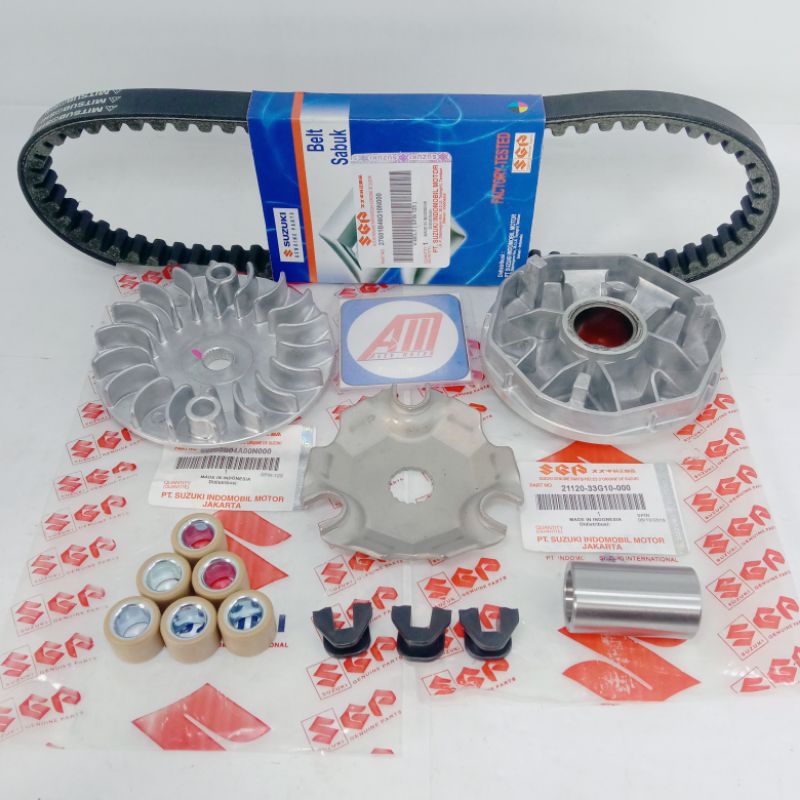 Jual Paket CVT Rumah Roler Set+Vanbelt+Kipas Spin 125 Suzuki Spin 125 ...