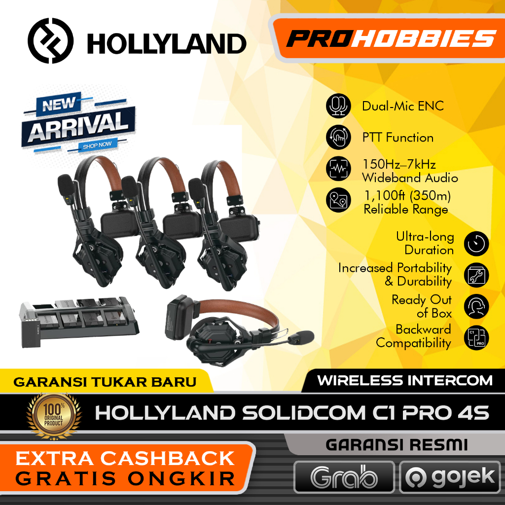 Jual Hollyland Solidcom C1 Pro 4S Full-Duplex Wireless Intercom System | Shopee Indonesia