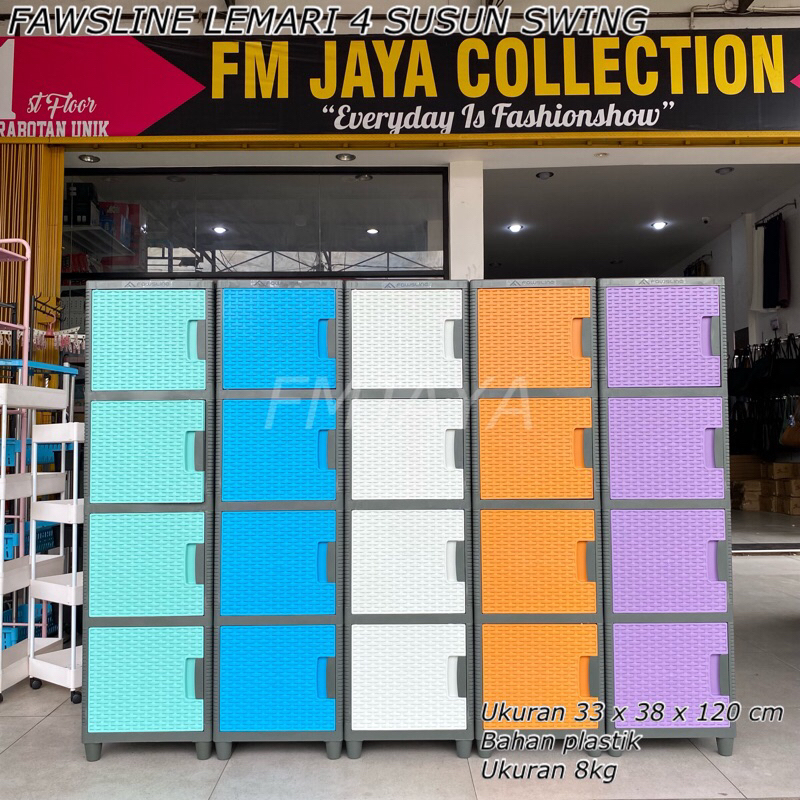 Jual FAWSLINE LEMARI SWING 4 SUSUN || LEMARI PAKAIAN 4 SUSUN || LEMARI ...