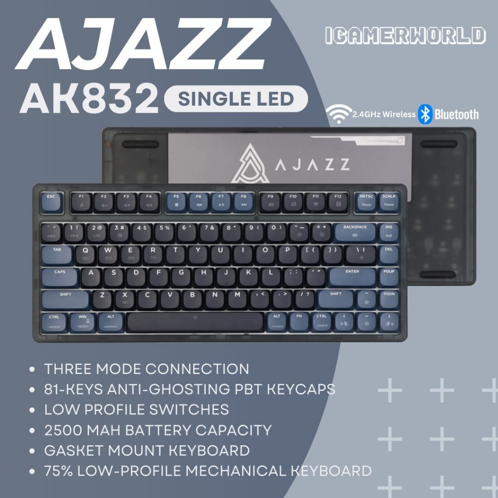 Jual Ajazz AK832 Low Profile Wireless Mechanical Gaming Keyboard ...