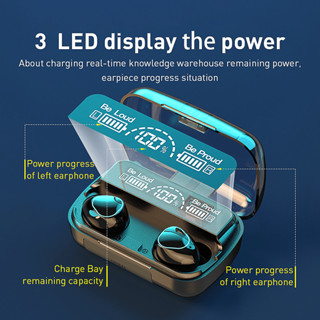 Jual ANG M10 F9-5 TWS HEADSET BLUETOOTH GAMING WIRELESS EMBEDDED POWERBANK | Shopee Indonesia