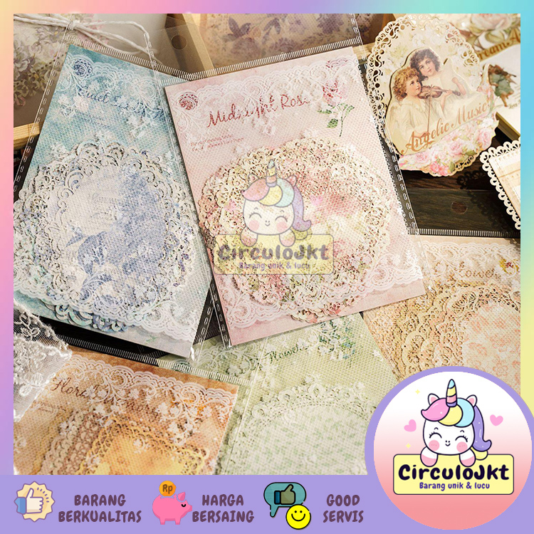 Jual Kertas Dekorasi LACE Jurnal Motif Renda Writable Paper Deco Paper ...
