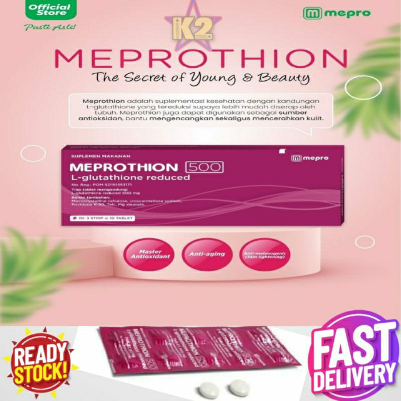 Jual Meprothion 500 mg 1 Box 30 Tablet - Mencerahkan Kulit | Shopee ...