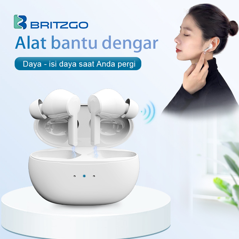 Jual BRITZGO Alat Bantu Dengar Pengisian daya magnetis nirkabel alat bantu dengar berkualitas ...