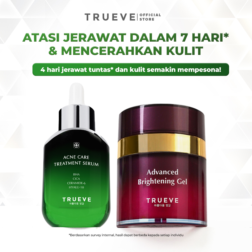Jual TRUEVE Serum & Moisturizer Gel Set: For Acne & Dull Skin | Shopee ...