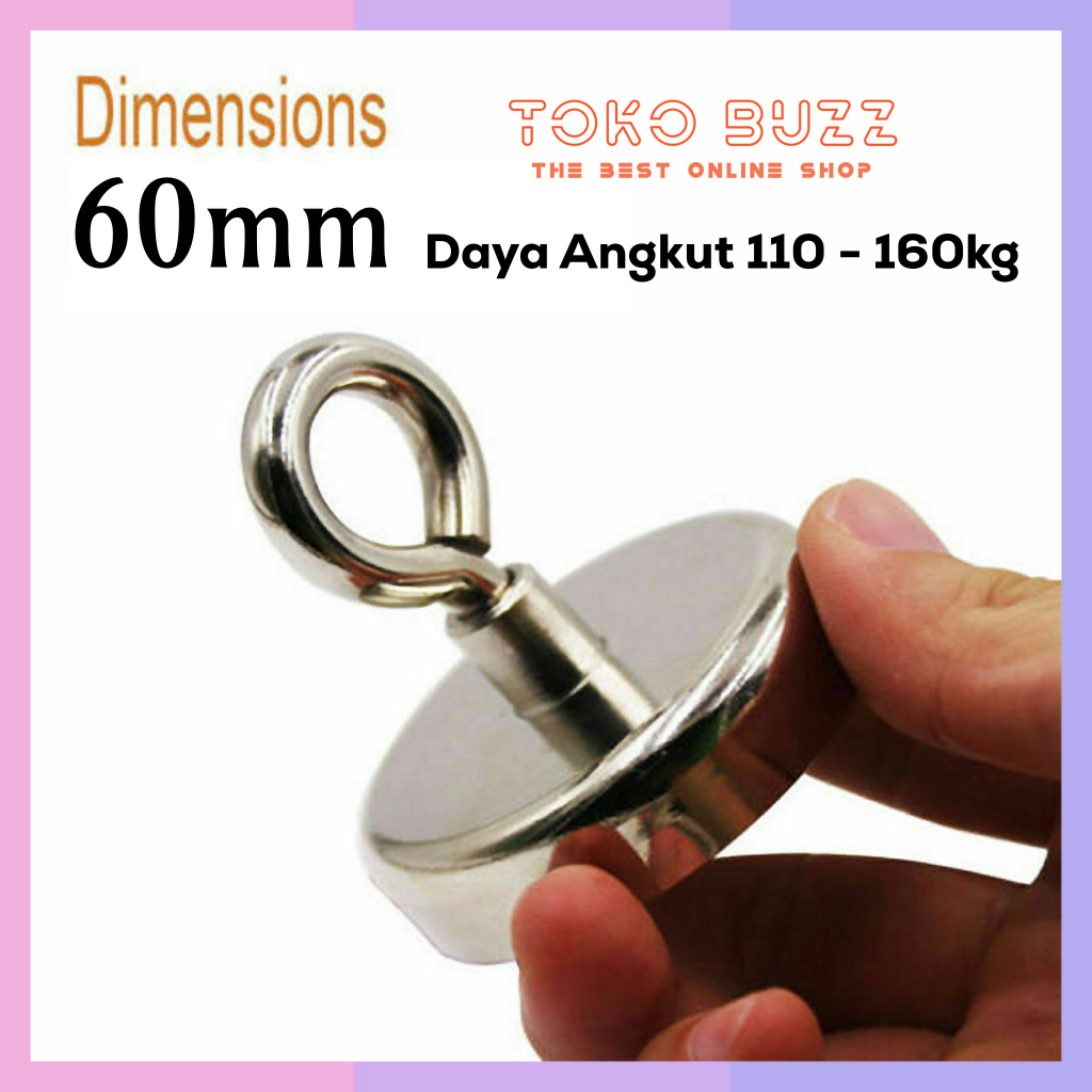 Jual MAGNET FISHING NEODYNIUM STRONG 75mm 60mm 48mm 36mm Gantungan ...