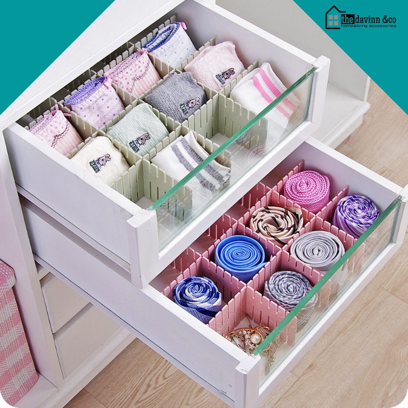 Jual Sekat Pembatas Lemari Bahan Plastik Sekat Laci Pakaian Pembatas ...