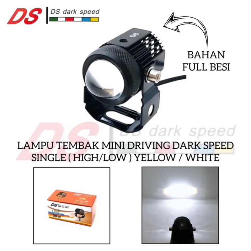 Jual (COD)LAMPU TEMBAK MINI DRIVING DARK SPEED SINGLE ( HIGH / LOW ...