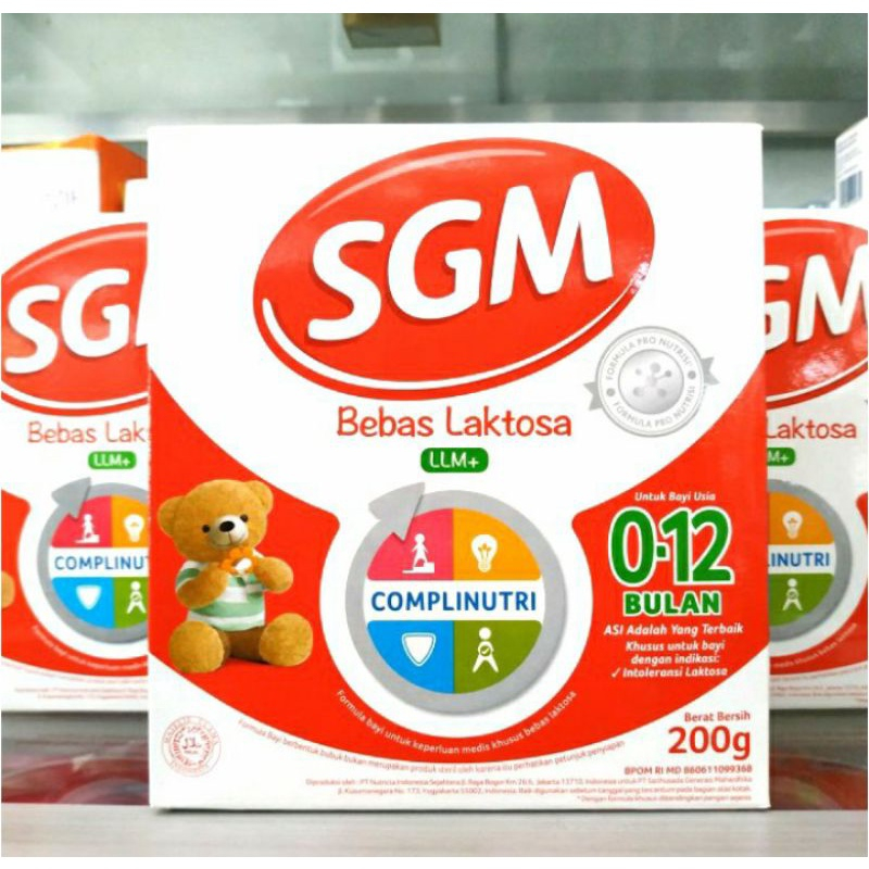 Jual SGM LLM+ Susu Formula Bayi Bebas Laktosa 200 Gr - Box | Shopee ...