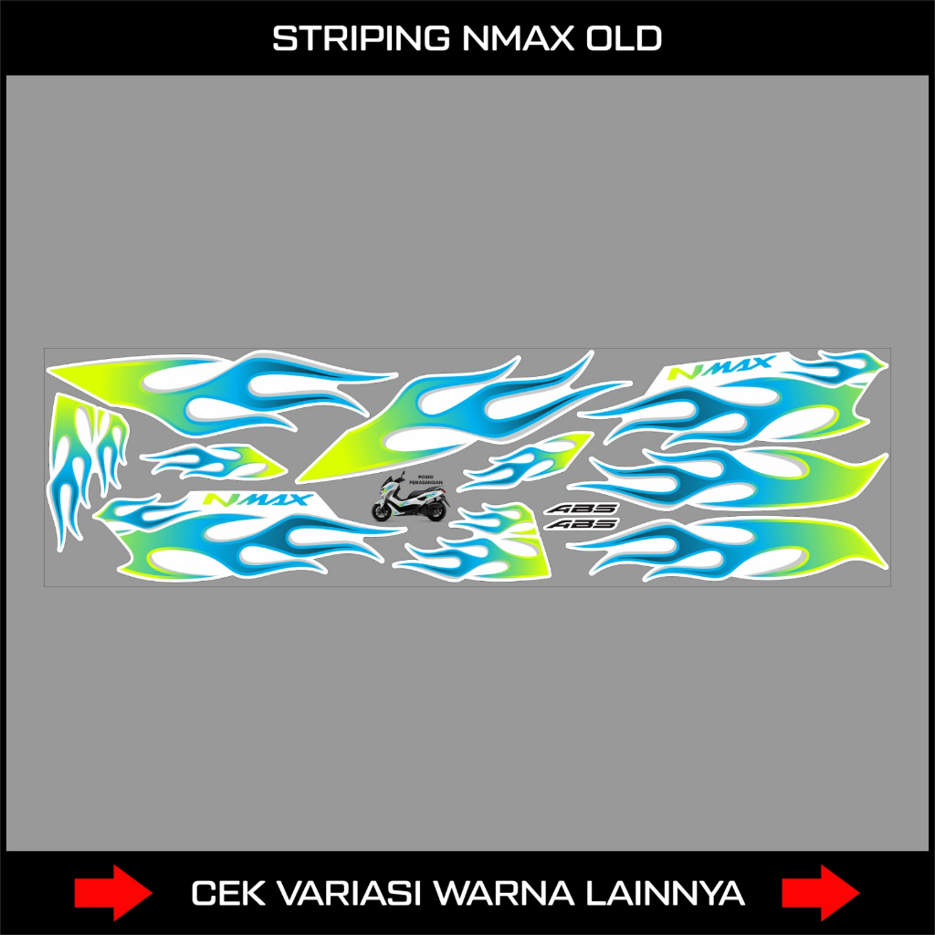 Jual STIKER STRIPING API NMAX LAMA / STICKER / STIKER LIS VARIASI MOTOR ...