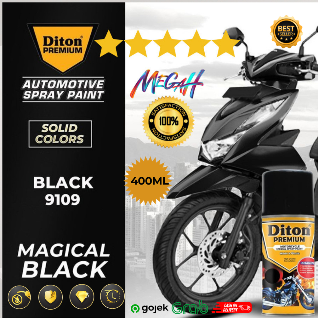 Jual Cat semprot pylox / pilok Diton Premium Hitam 400ML - Pilox Tahan ...