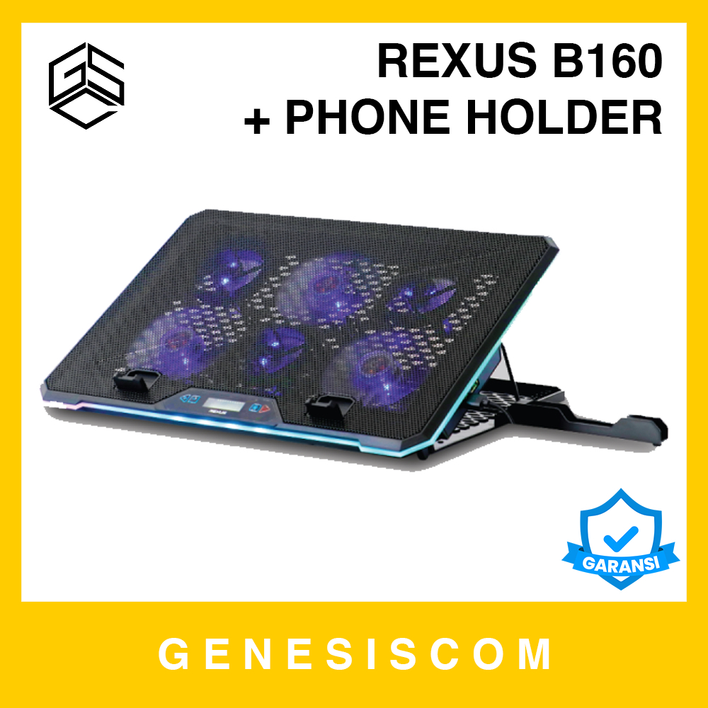 Jual Cooler Stand Laptop REXUS B160 Phone Holder Cooling Pad RGB Kipas ...