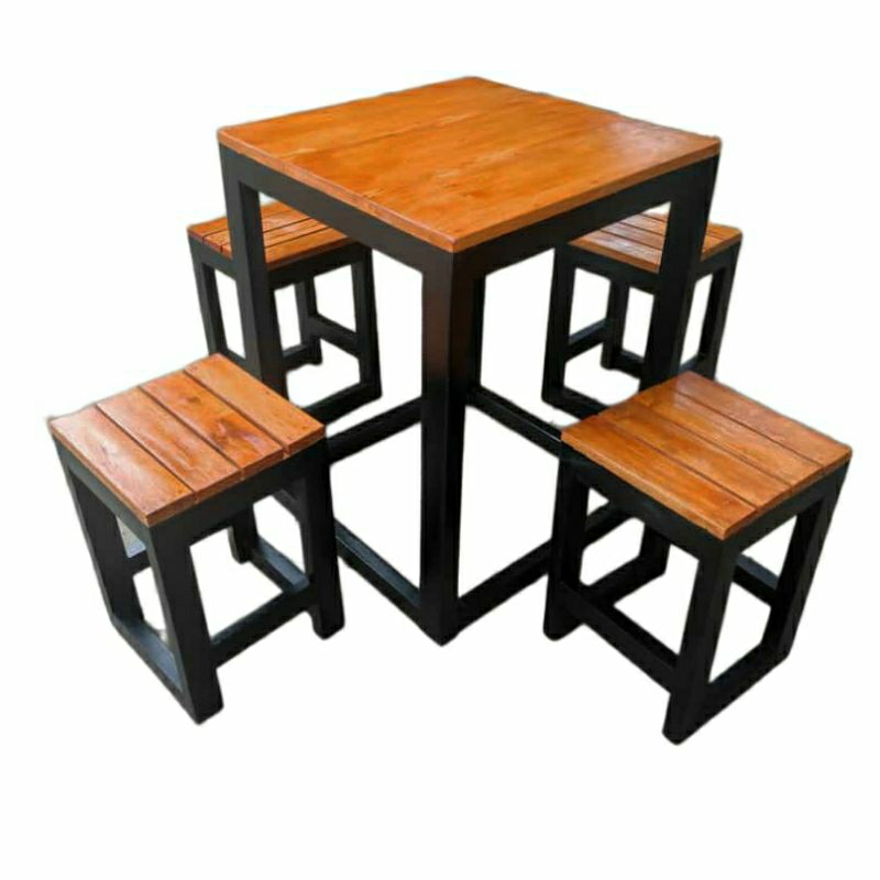 Jual Meja Makan Set Cafe Resto Warung Bakso (1 meja + 4 kursi) Type ...