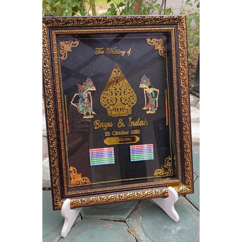 Jual Frame Mahar Wayang Kulit | Bingkai Mahar Pernikahan Custom ...