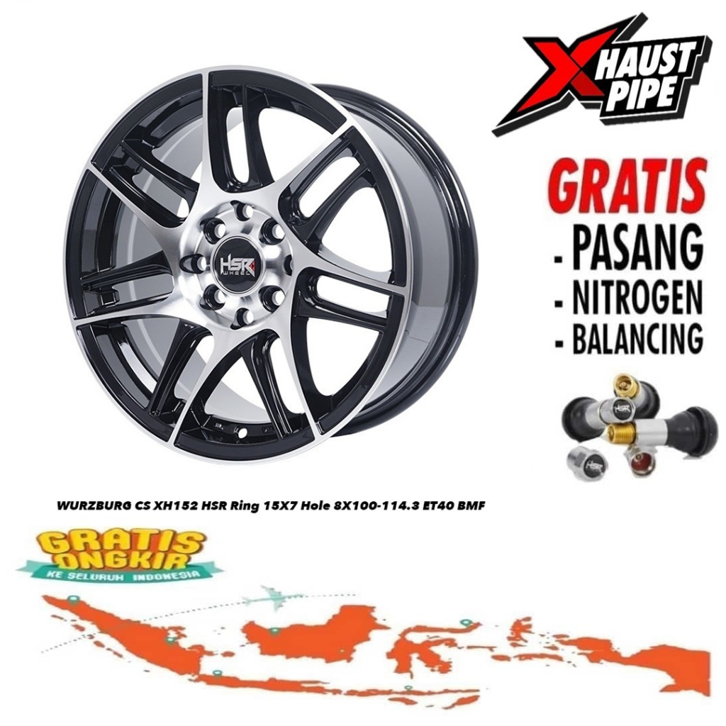 Jual VELG MOBIL RACING R14 PCD 4X100-114.3 AGYA AYLA CALYA SIGRA SIRION ...
