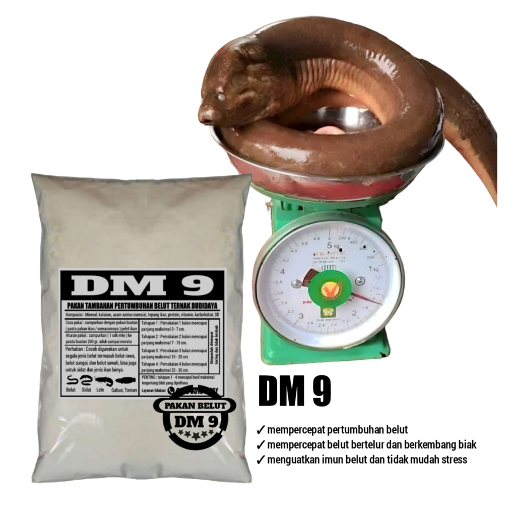 Jual pakan ikan belut rawa ternak budidaya DM 9 | Shopee Indonesia