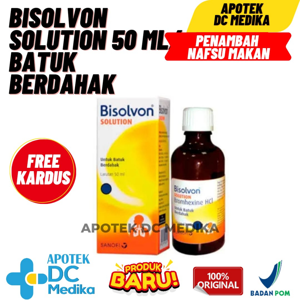 Jual BISOLVON SOLUTION 50ML/BATUK BERDAHAK | Shopee Indonesia