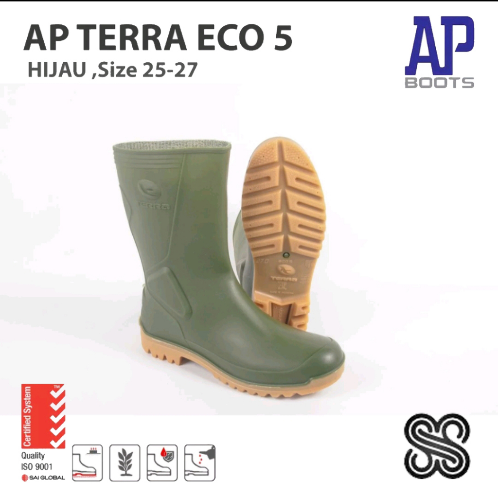 Jual Sepatu boot Pendek AP Boots AP TERRA ECO 5 HIJAU KEBUN PERTANIAN ...