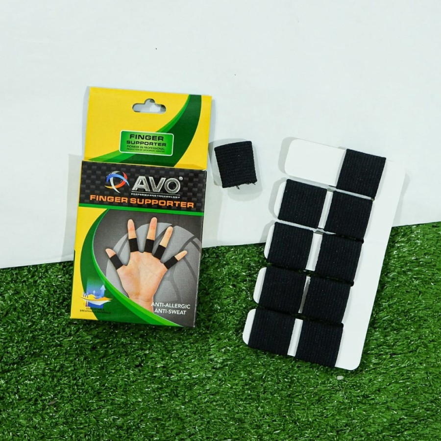 Jual FINGER SUPPORT NILON AVO deker jari Kiper Voli pelindung tangan ...