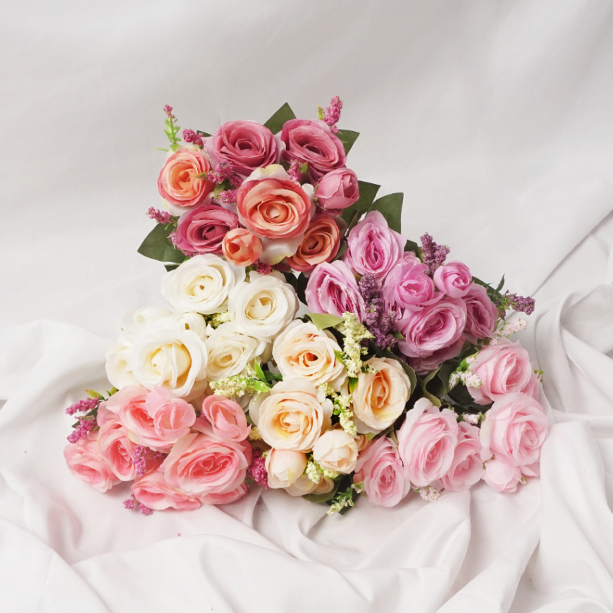 Jual Bunga Artificial Mawar English Rose Bunch Fwr Dekorasi Hias Bunga ...