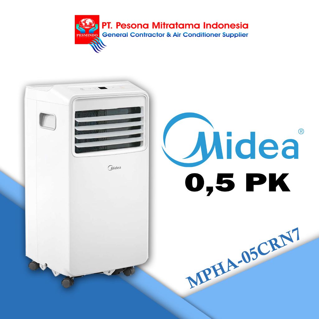 Jual AC MIDEA PORTABLE 0,5 PK 1/2 PK MPHA-05CRN7 LOW WATT AC PORTABLE ...